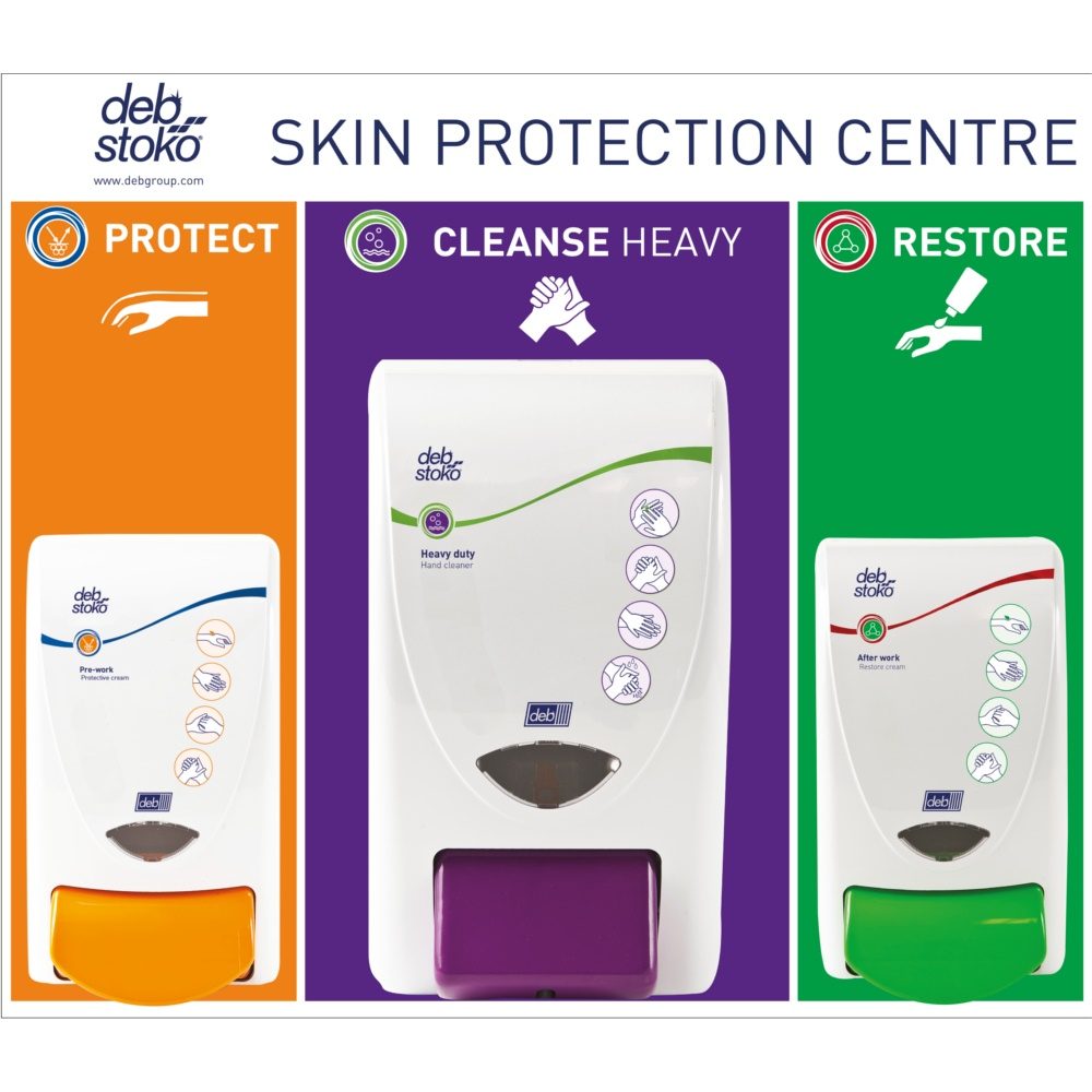 Deb Skin Safety Small Board With 2 x 1 Litre and 1 x 2 Litre Dispensers ...
