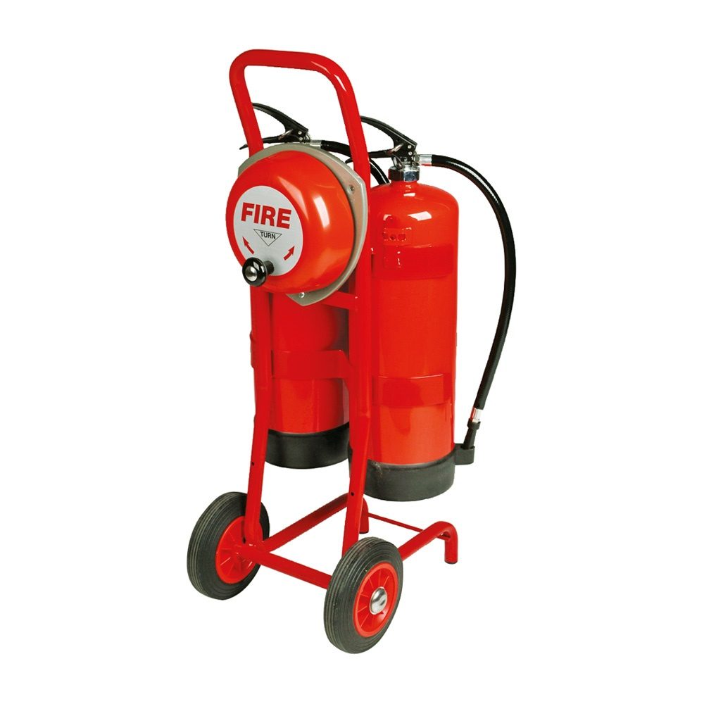 Double Fire Trolley With Rotary Hand Bell | eracco.co.uk
