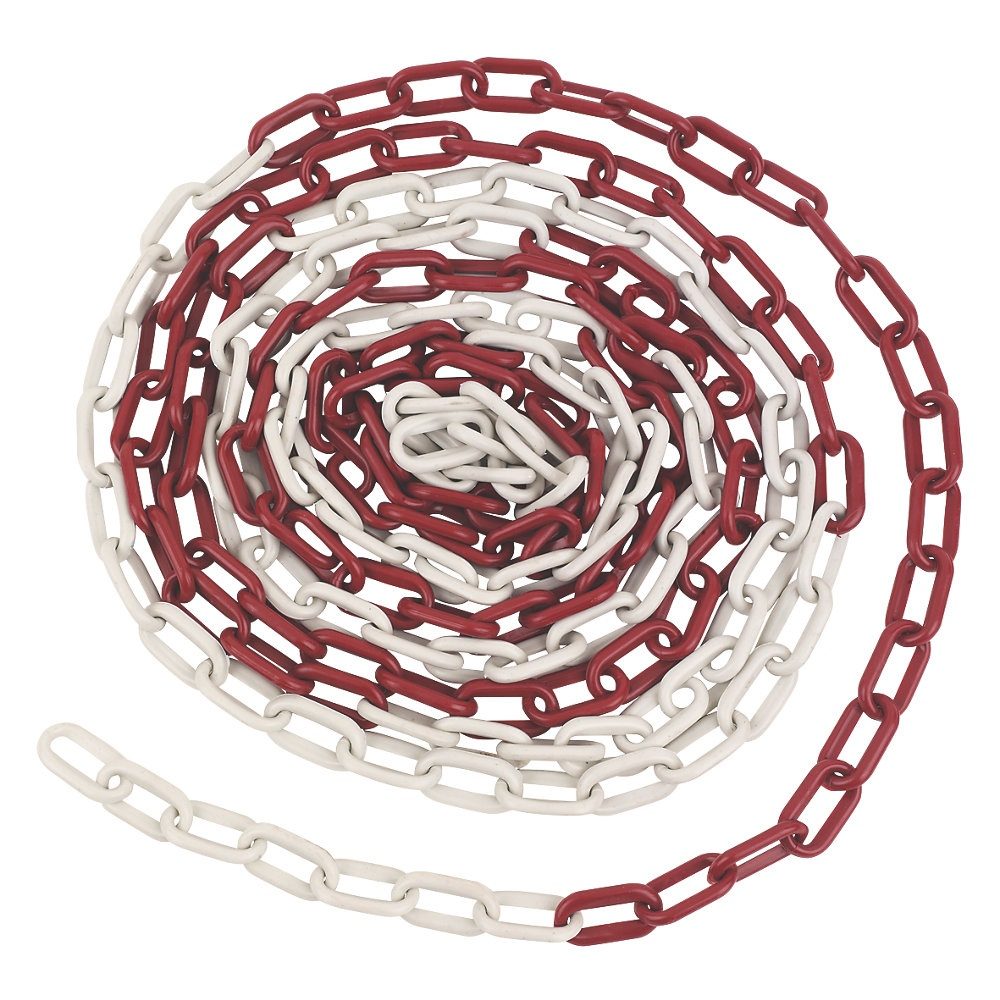 Red and White Chain - 25 Metre | eracco.co.uk