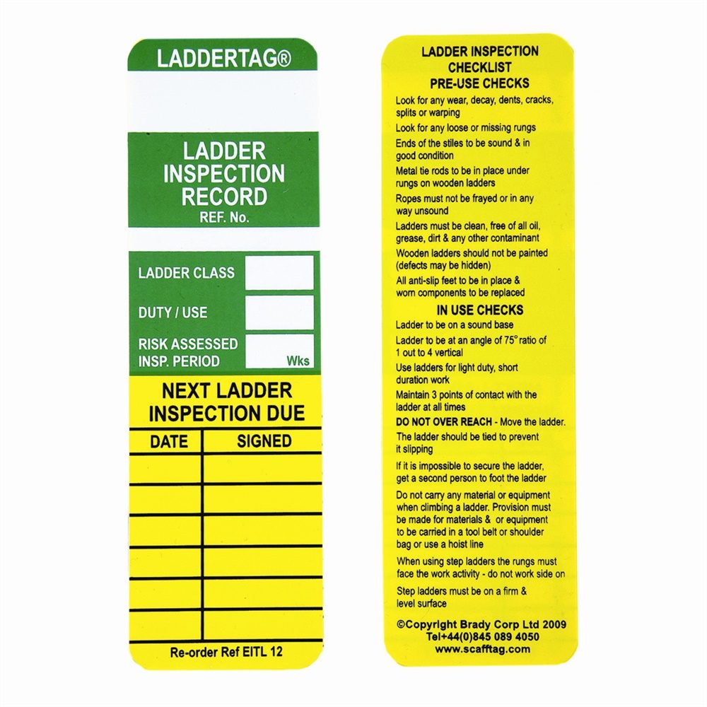 Scafftag Laddertag Inserts - Single | eracco.co.uk