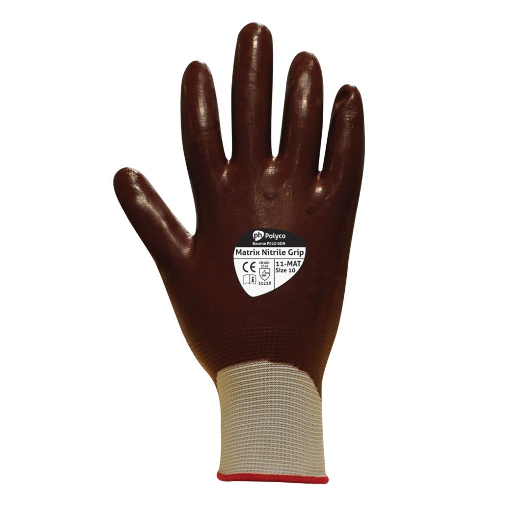 Polyco Matrix 11-MAT Nitrile Fully Coated Gloves | eracco.co.uk